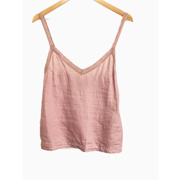 Reformation | Tops | Reformation Emmie Blush Pink Linen Cami Camisole ...